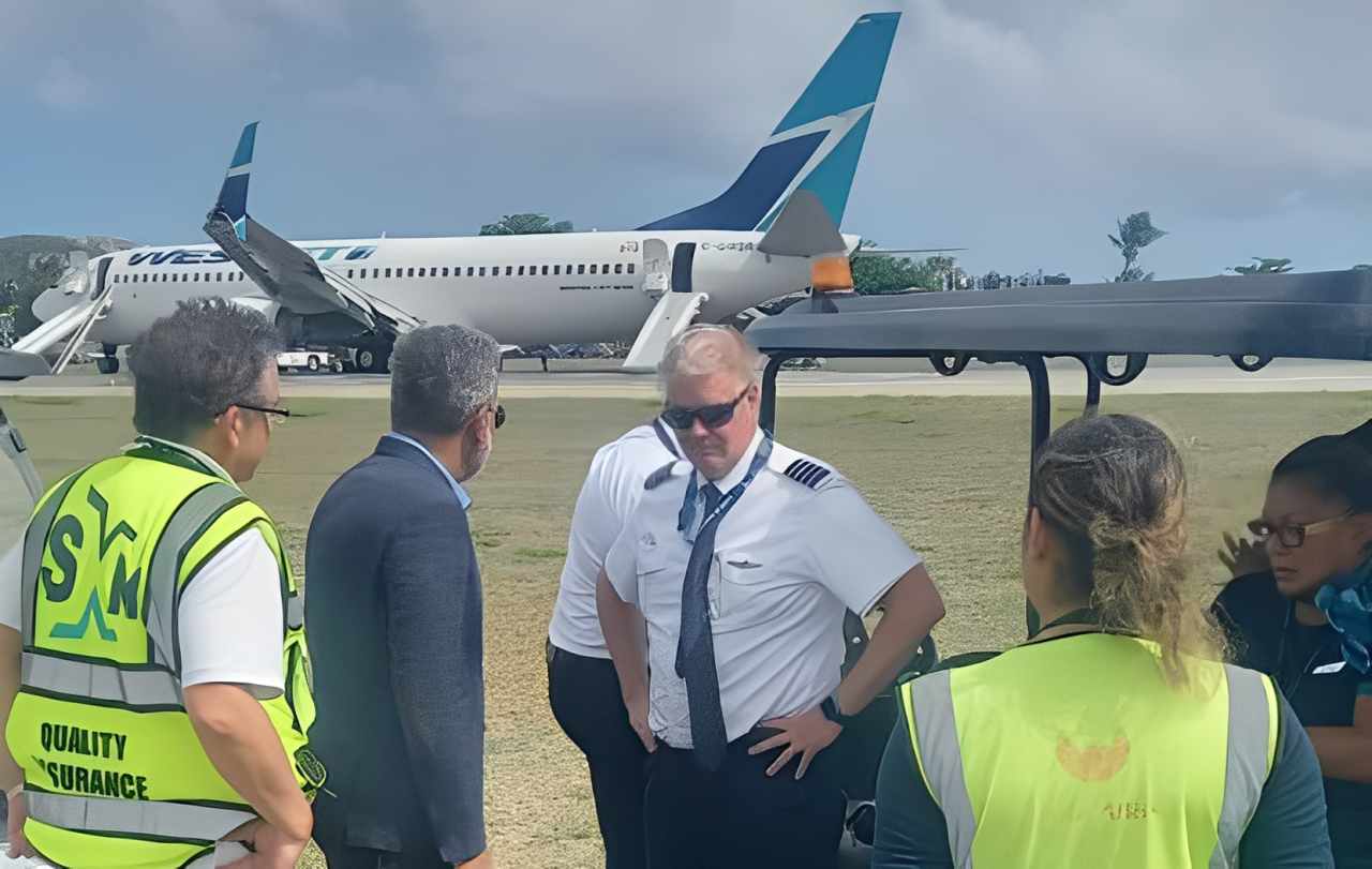 Réparer l’avion de WestJet à Saint-Martin, un défi de taille